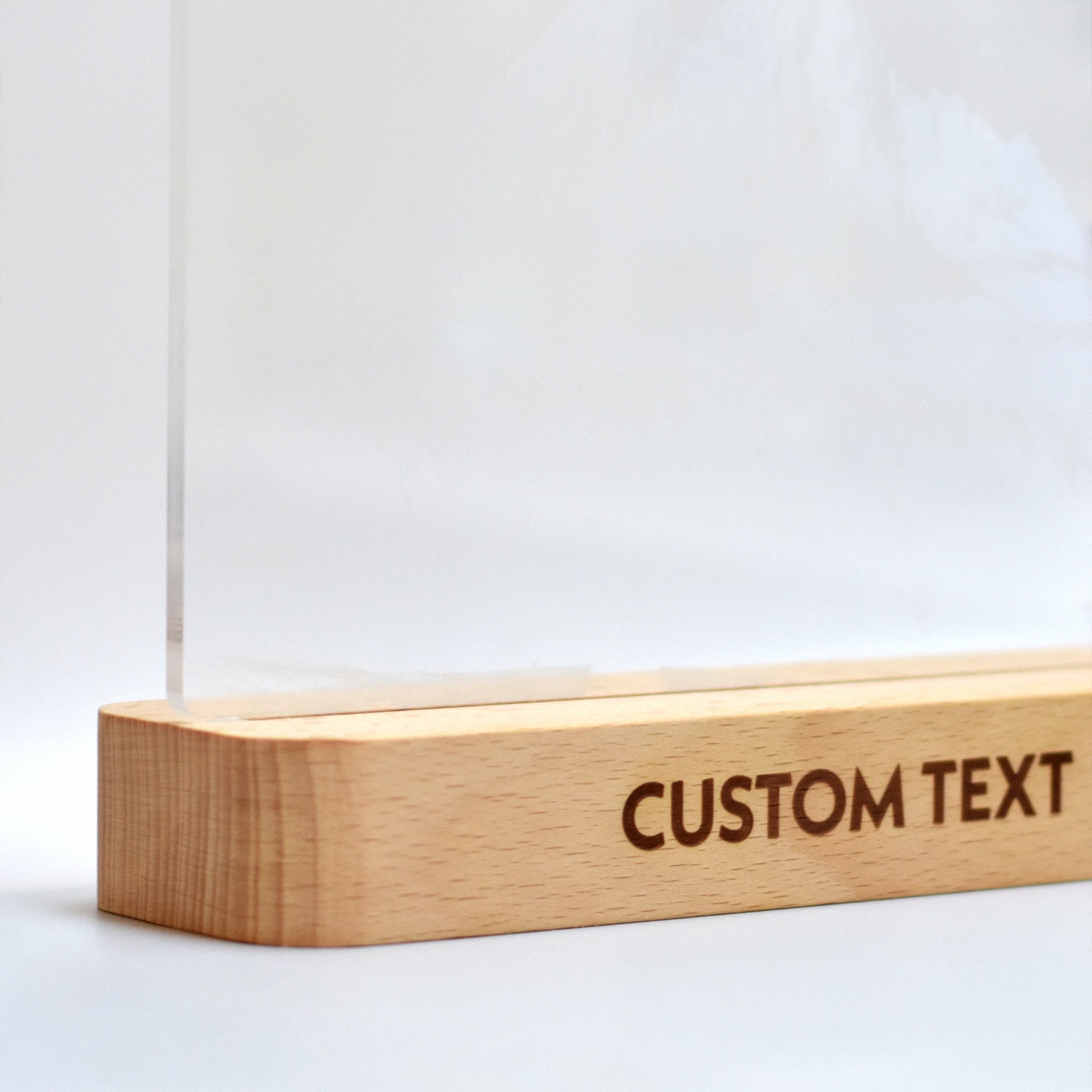 LED-Holzsockel für LED-Lampe – Acrylic Works